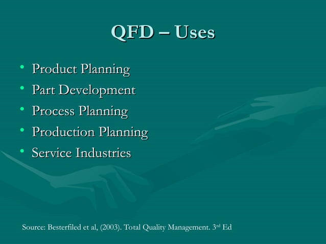 Introduction To Quality Functional Deployment Qfdppt
