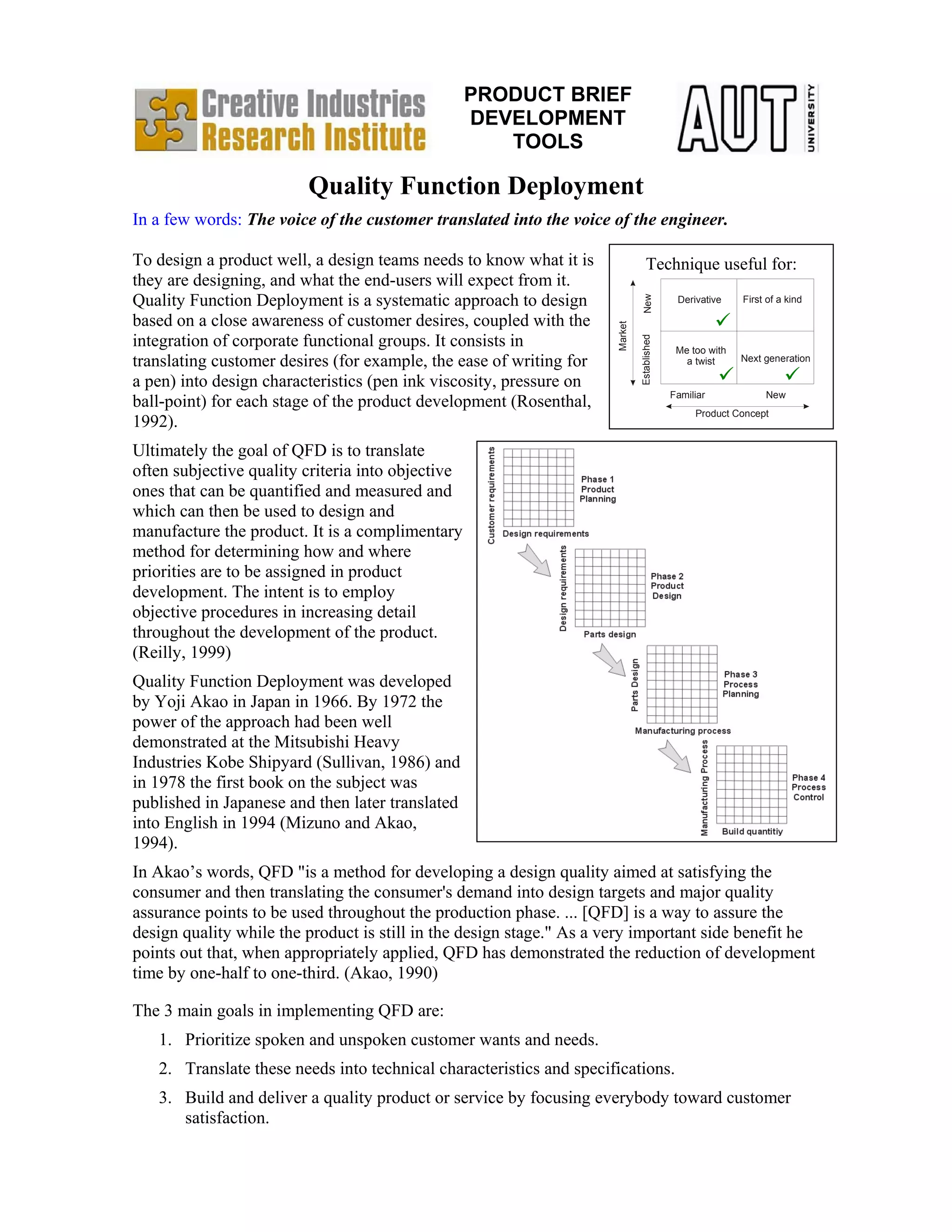 Quality function deployment | PDF