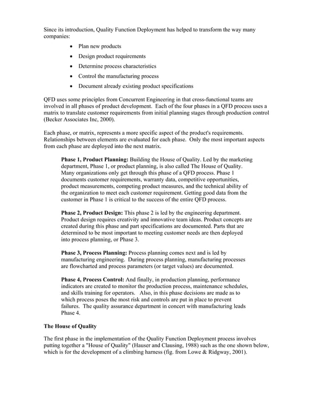 Quality function deployment | PDF