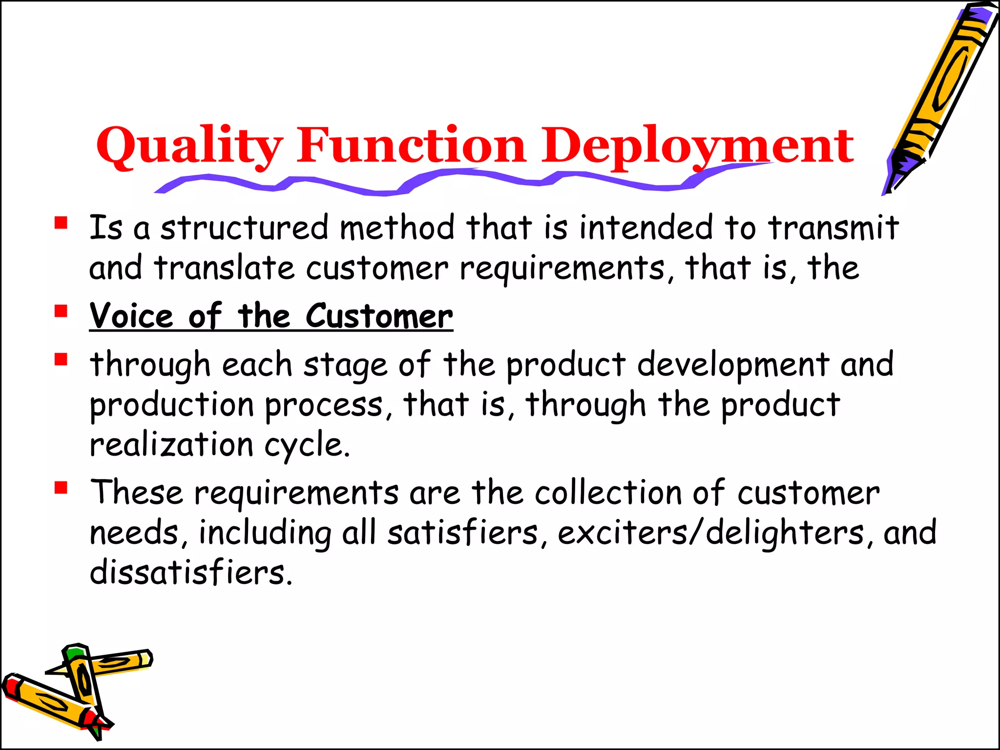 Quality function deployment | PPT