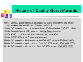 Quality gurus and awards | PPT
