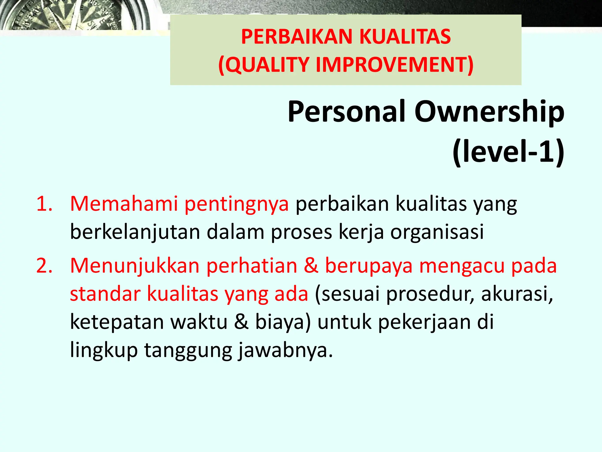 Perbaikan Kualitas (quality improvement) | PDF