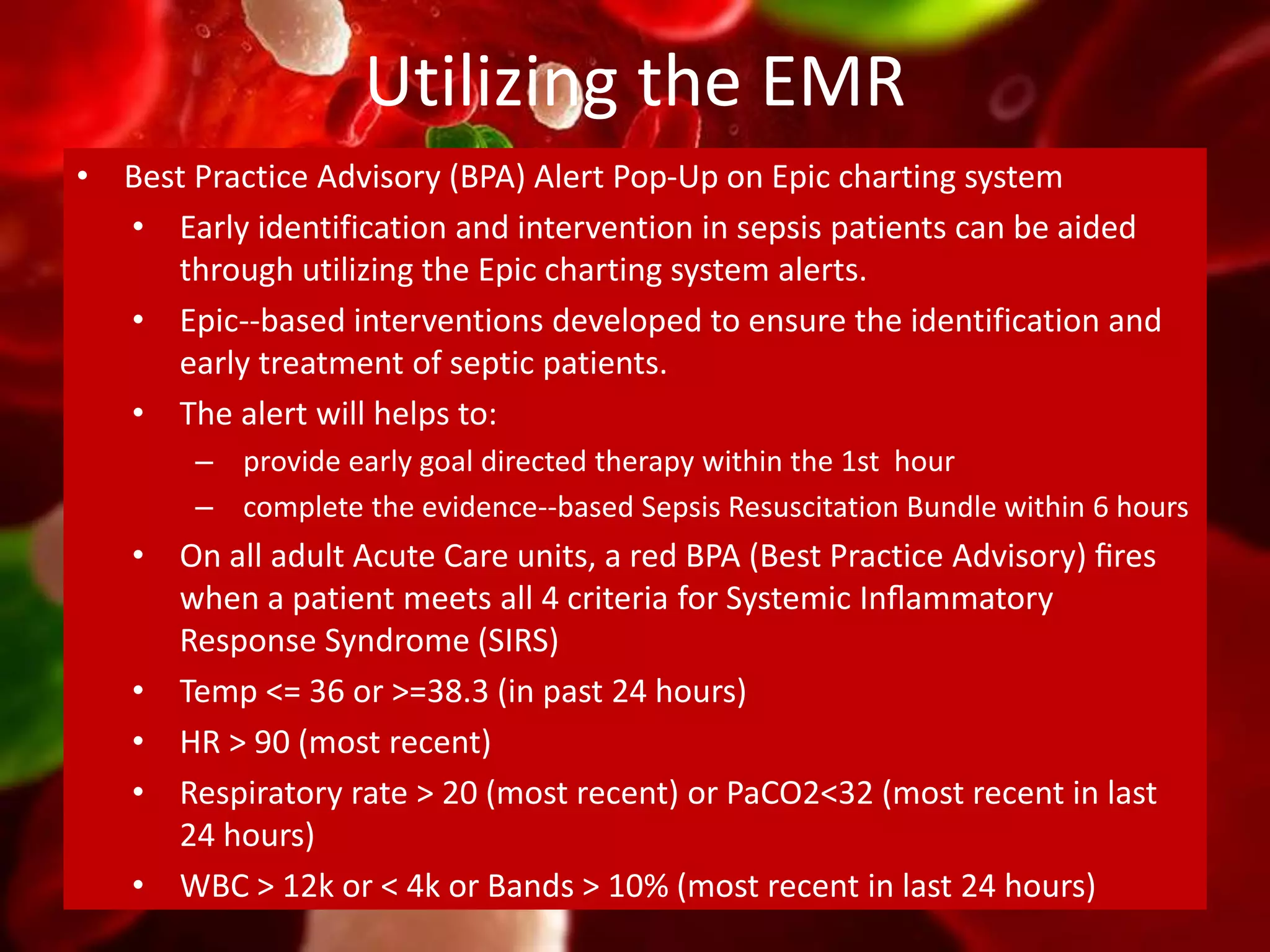 Quality Improvement Sepsis Recognition & Treatment | PPTX