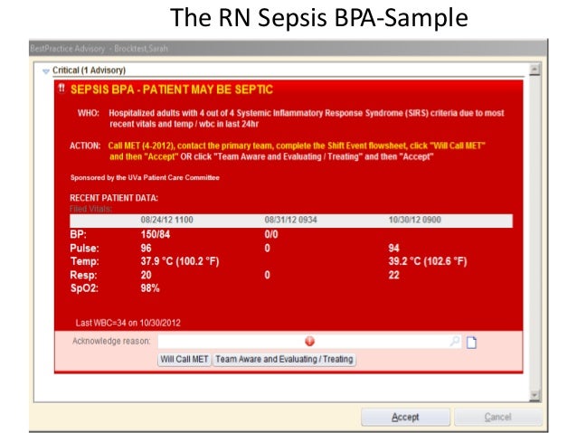 Quality Improvement Sepsis Recognition & Treatment