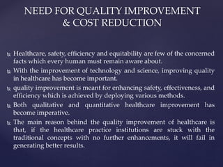 Quality improvement & Cost reduction | PPTX