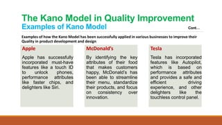 Quality Improvement in Product design and Development with Kano Model | PPT