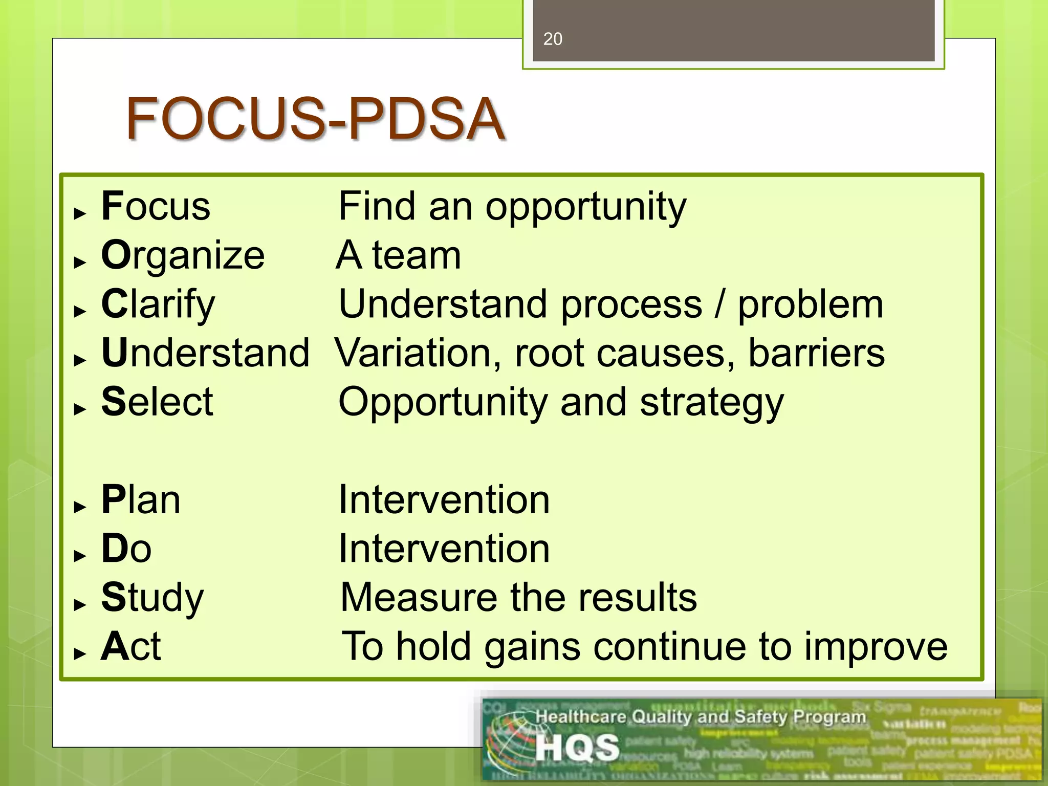 Quality Improvement Models: PDSA | PPTX