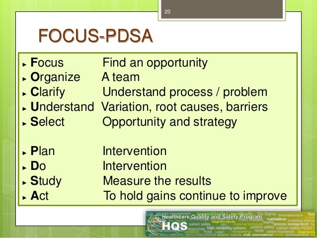 Quality Improvement Models: PDSA