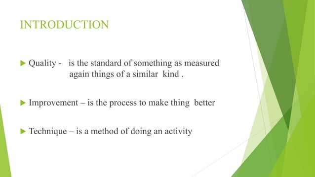 Quality Improvement Techniques | PPT