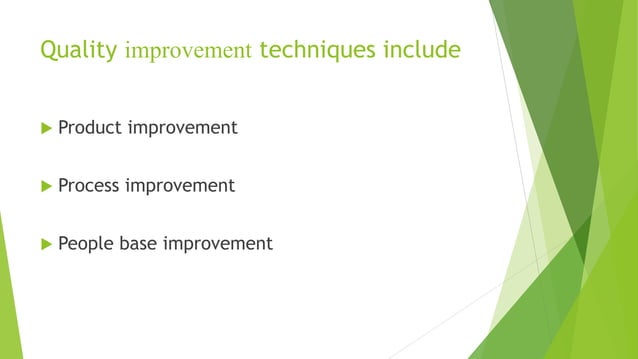 Quality Improvement Techniques | PPT
