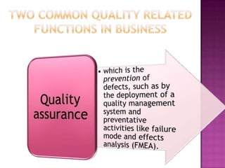 Quality in business | PPTX