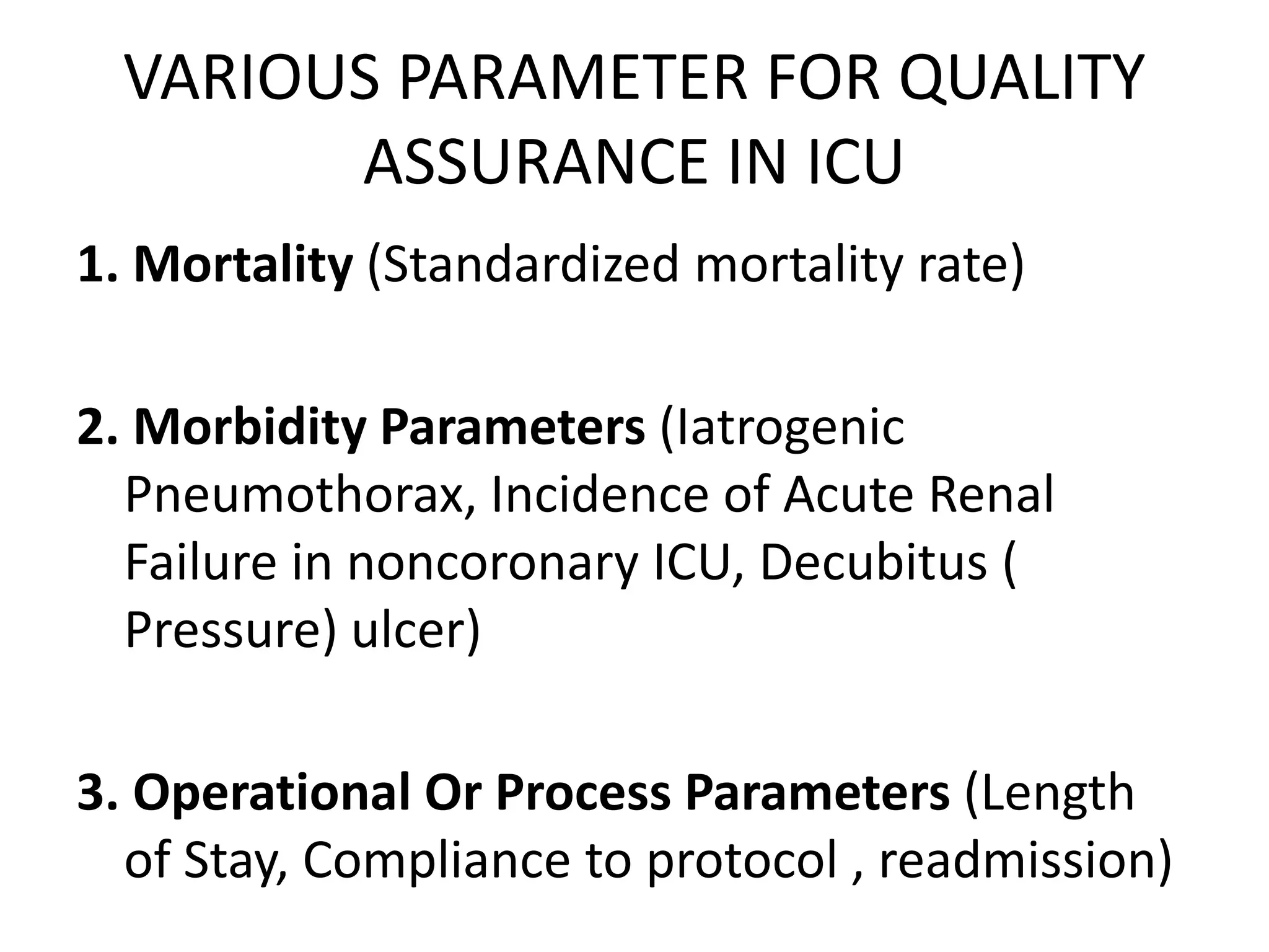 Quality indicator of icu | PPTX
