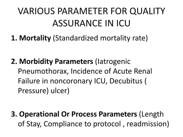 Quality indicator of icu | PPTX