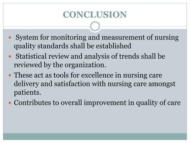 QUALITY INDICATOR IN NURSING.pptx | Healthcare Industry | Industries
