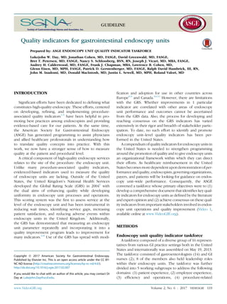Quality indicators for gastrointestinal endoscopy units | PDF