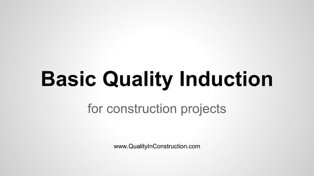 Quality induction | PPTX
