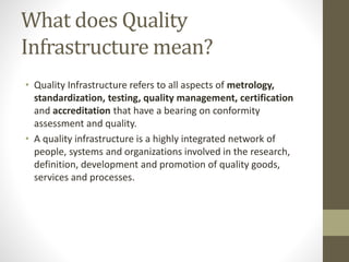Quality Infrastructure | PPTX | Economy | Business and Finance