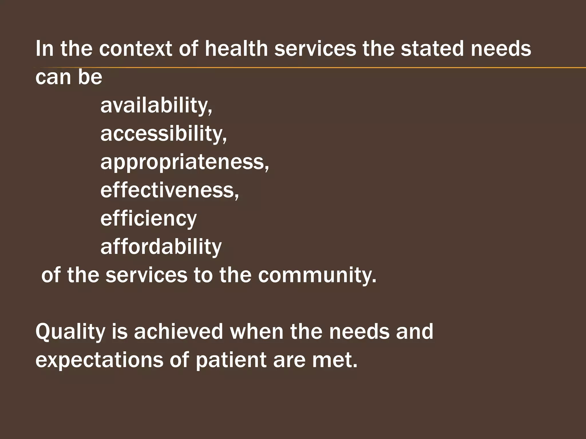 Quality in hospital | PPTX
