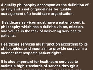 Quality in hospital | PPTX