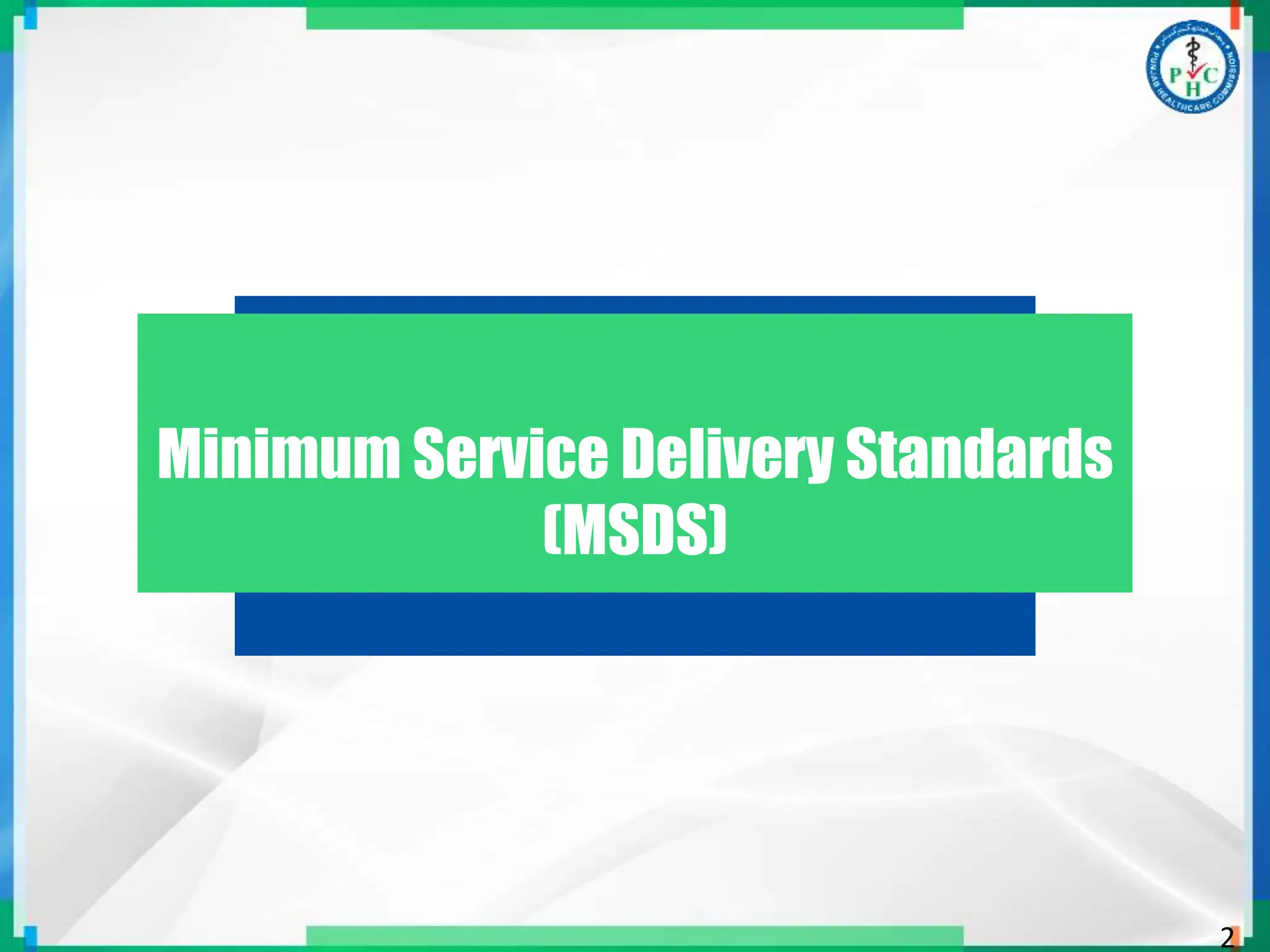 MSDS Indicators by PHC Quality in hospital.pptx