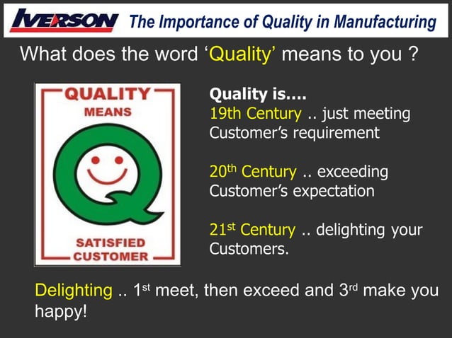 Quality in Manufacturing for Production & Manufacturing | PPT ...