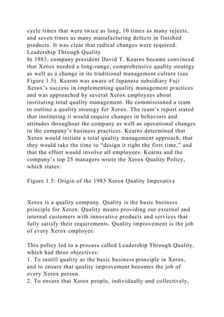 Quality in Practice From Leadership Through Quality to Lean Six S.docx