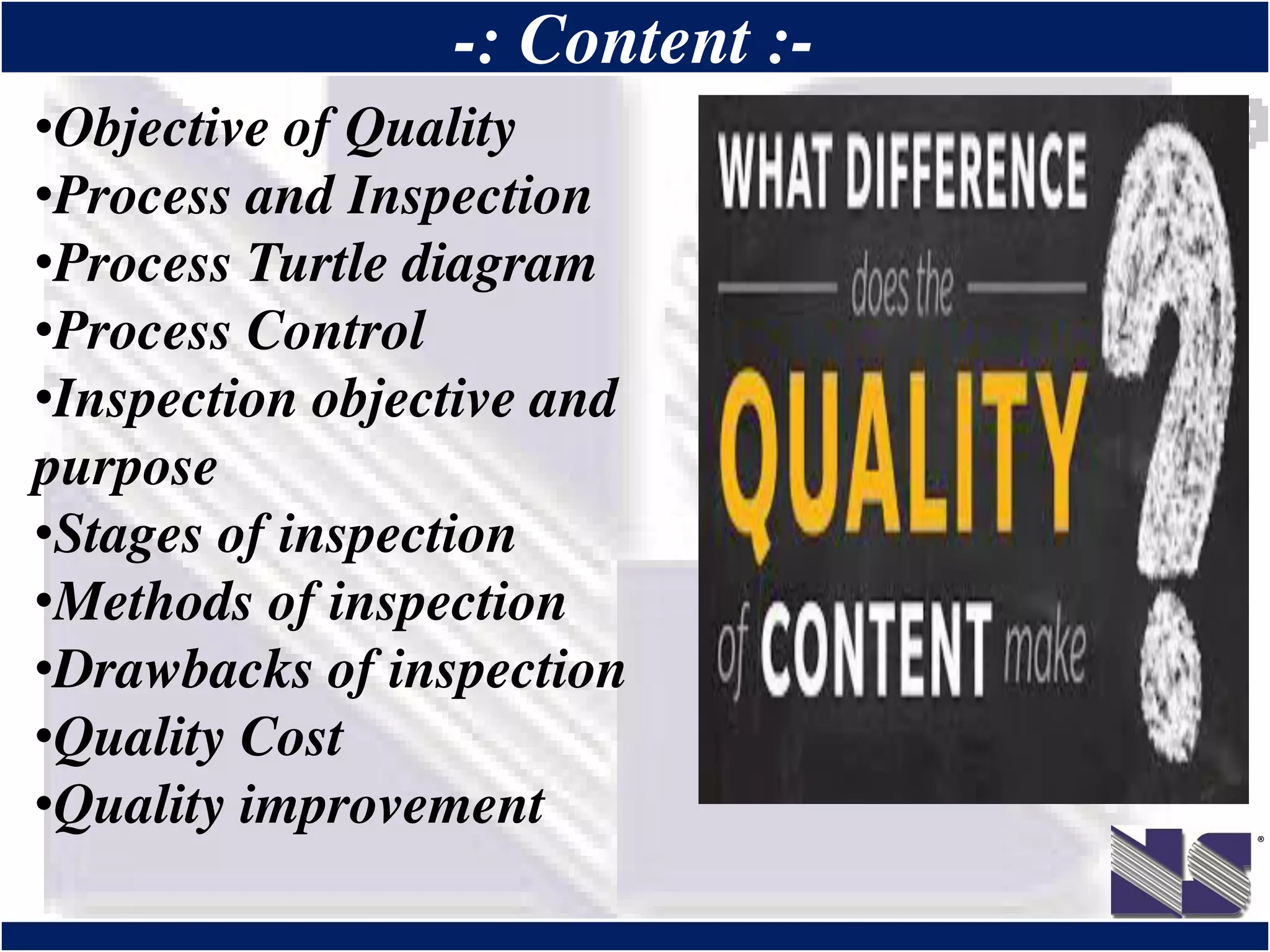 Quality inspection presentation | PDF