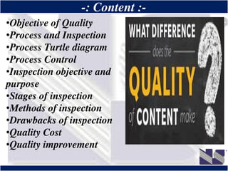 Quality inspection presentation | PDF