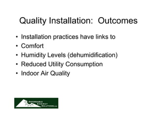 Quality install testing procedures for forced air systems | PDF