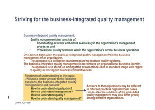 Quality integration | PDF