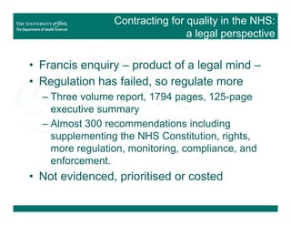 Quality in the NHS: OHE Annual Lecture with Alan Maynard | PDF