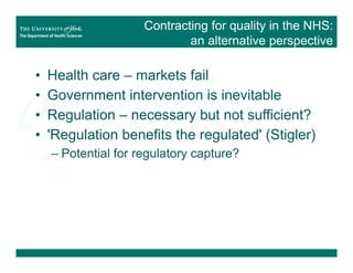 Quality in the NHS: OHE Annual Lecture with Alan Maynard | PDF