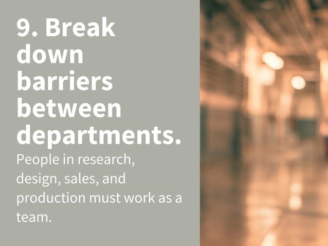 Quality in the Workplace: W. Edwards Deming's 14 key principles | PPT