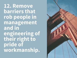 Quality in the Workplace: W. Edwards Deming's 14 key principles | PDF ...