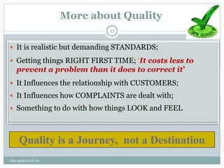 Quality introduction for Quality Management System | PPTX