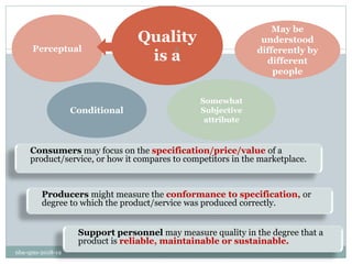 Quality introduction for Quality Management System | PPTX