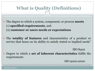 Quality introduction for Quality Management System | PPTX