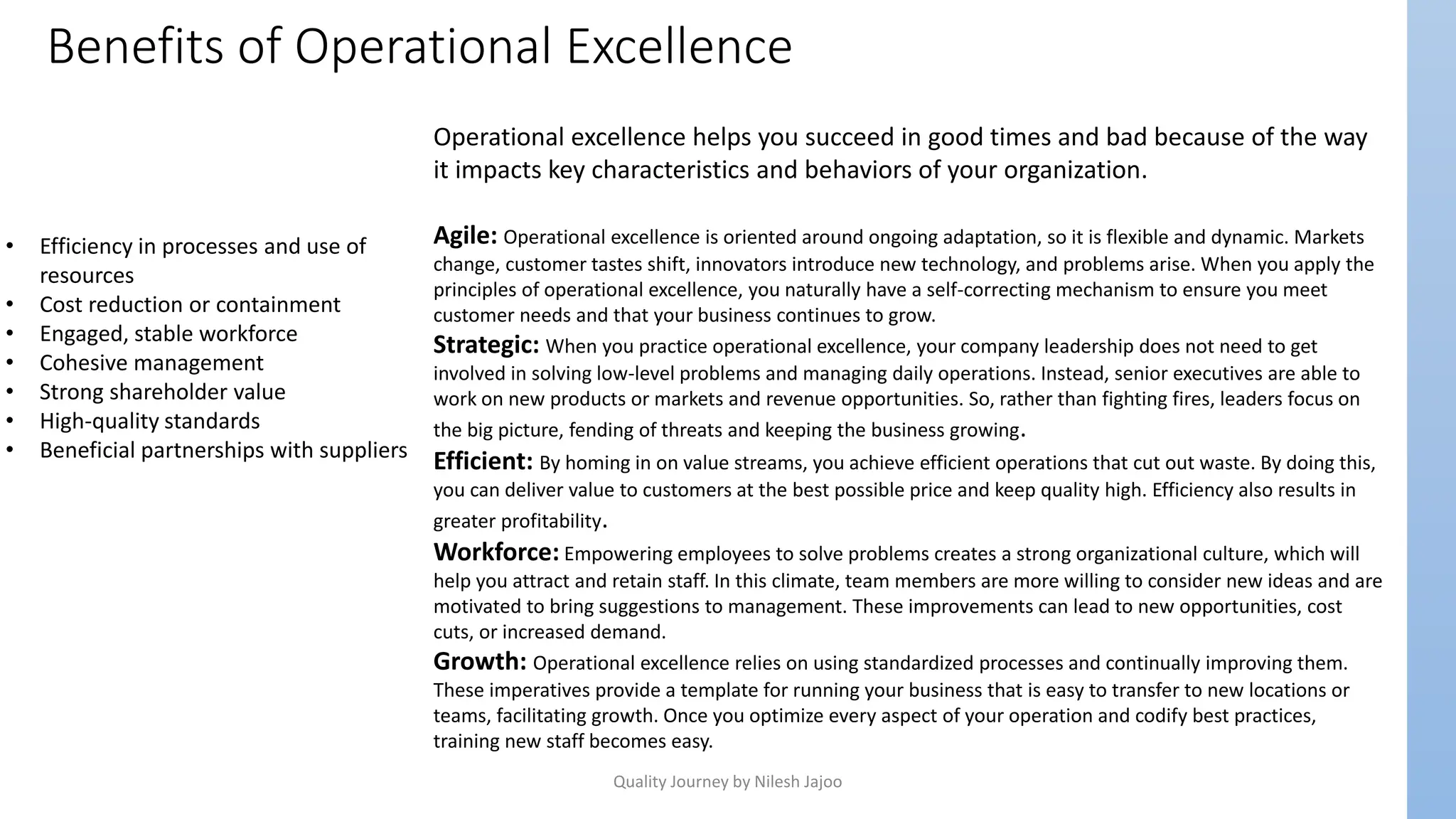 Quality_Journey_--OE Operational Excellence /Process Excellence | PDF