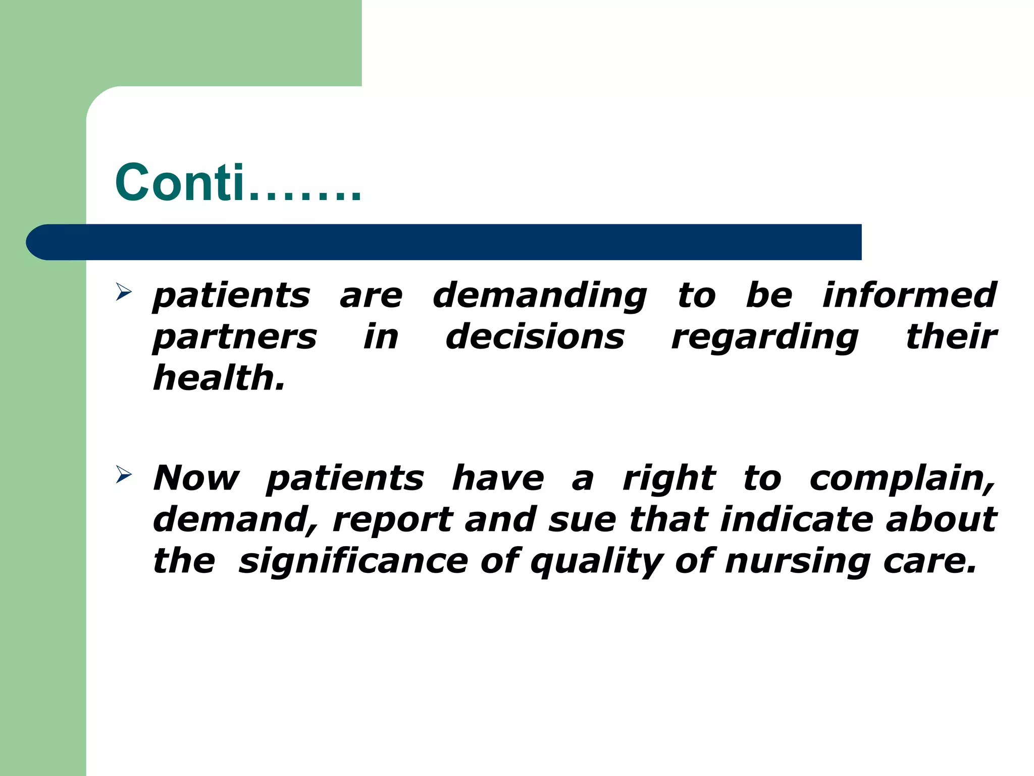 Quality management in nursing profession | PPT