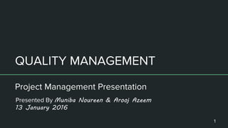Quality management | PPT