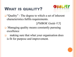 Quality management | PPTX