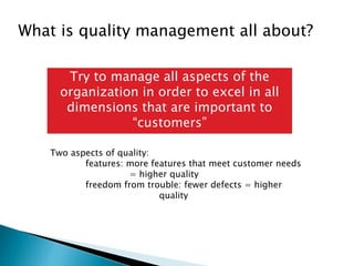 Quality management | PPTX