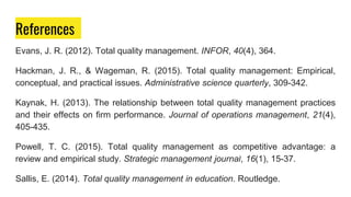 Quality Management | Sample PPT Assignment | PPT