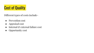 Quality Management | Sample PPT Assignment | PPT