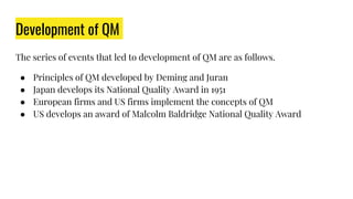 Quality Management | Sample PPT Assignment | PPT