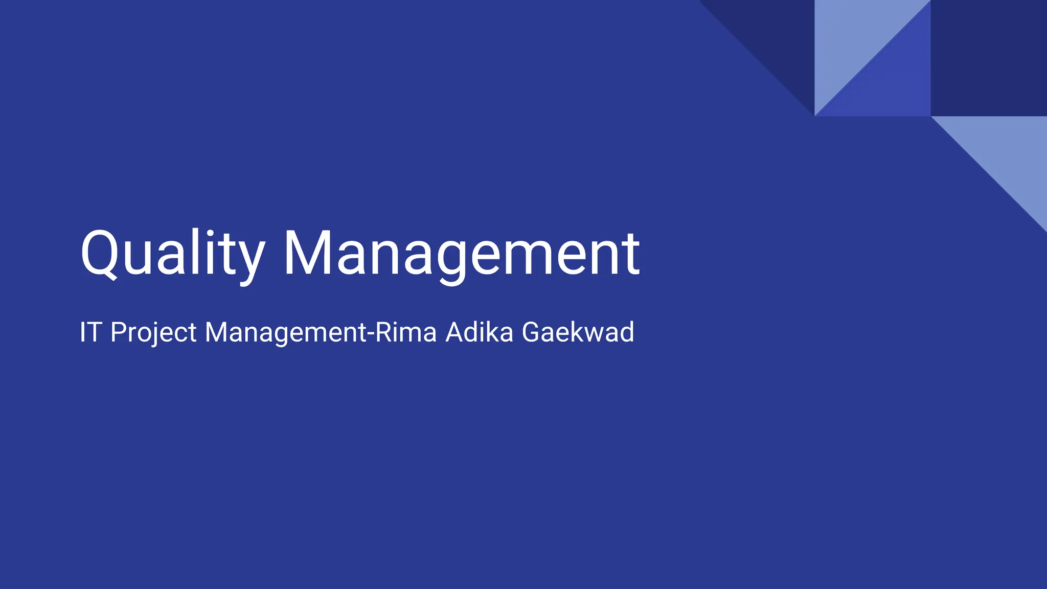 Quality Management- Definitions and requirements | PPT