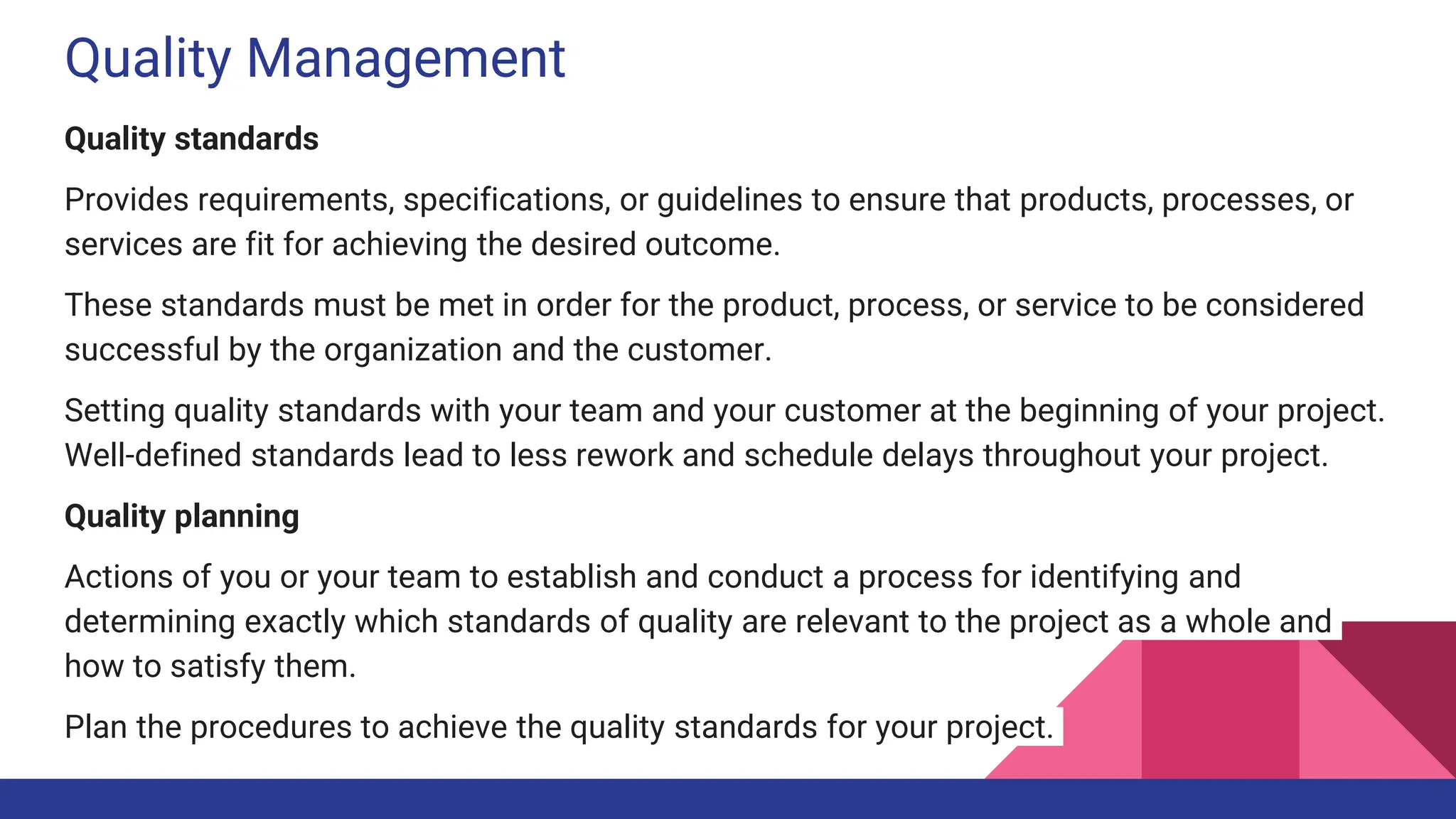 Quality Management- Definitions and requirements | PPT