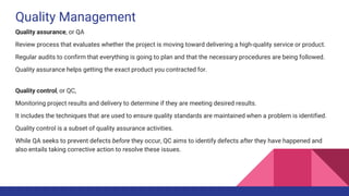 Quality Management- Definitions and requirements | PPT