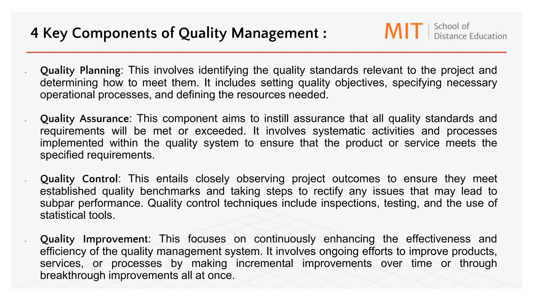 Quality Management in Operations Management | PPTX