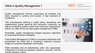 Quality Management in Operations Management | PPTX